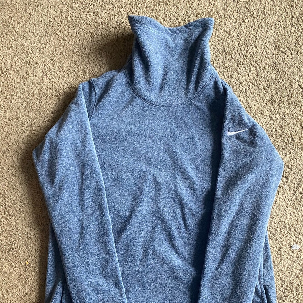 Nike Tech Fleece Funnel Neck L- Blue Pullover - Gem